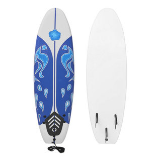 vidaXL Surfing Board Foam Surfboard Longboard Beginner Surfboard Blue ...