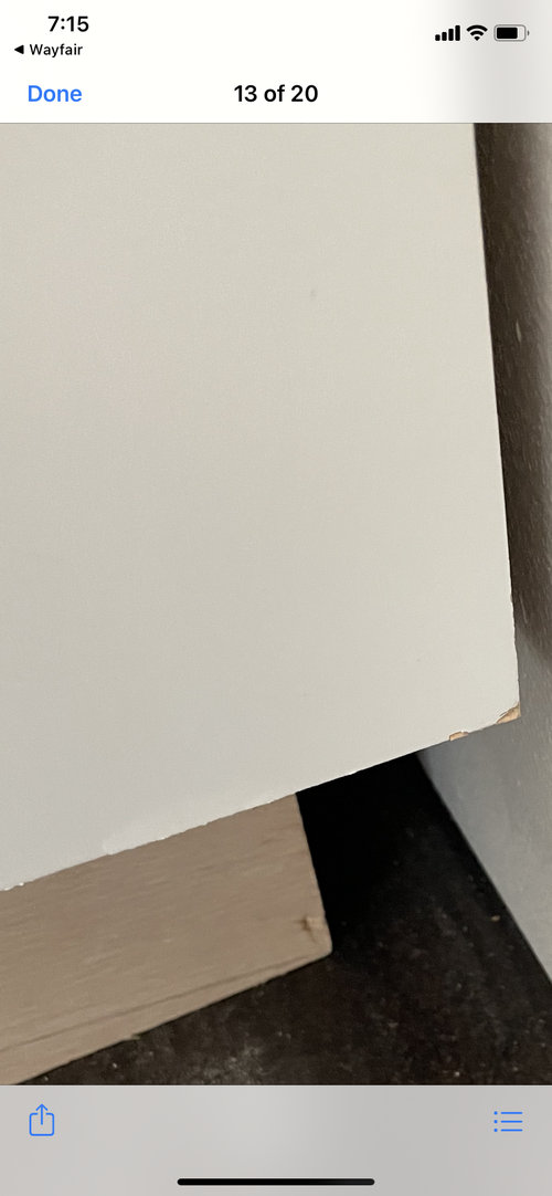 New build kitchen cabinets chipped