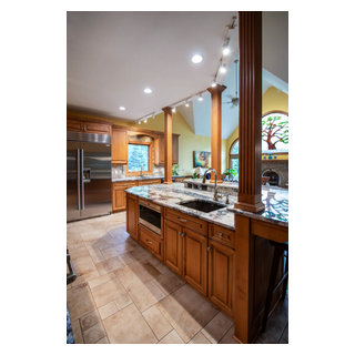 Updated Kitchen with Azul Nebula Quartzite Countertops, Wolf/SubZero ...