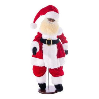 Vickerman KV210529 28" Red Traditional Velvet Dark Complexion Santa ...
