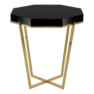Canton Metal End Table Black - Contemporary - Side Tables And End ...