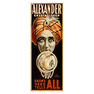 Alexander, Crystal Seer Knows, Sees, Tells All. Print, 18" x 24 ...