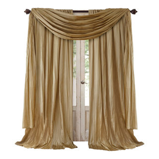Athena Panels & Scarf, 3-Piece Set, 52"x95" - Traditional - Curtains ...