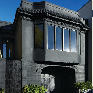 75 Most Popular Black Render House Exterior Design Ideas for August ...