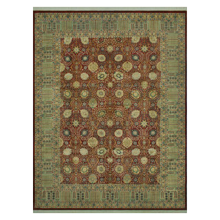 Pak-Persian Kobra Burgundy/Gray Rug, 8'10x11'9, 8'10x11'9 - Traditional ...