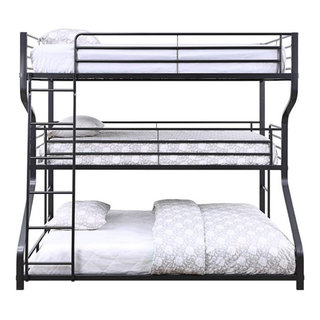 ACME Caius II Triple Bunk Bed T/F/Q, Gunmetal - Transitional - Bunk ...