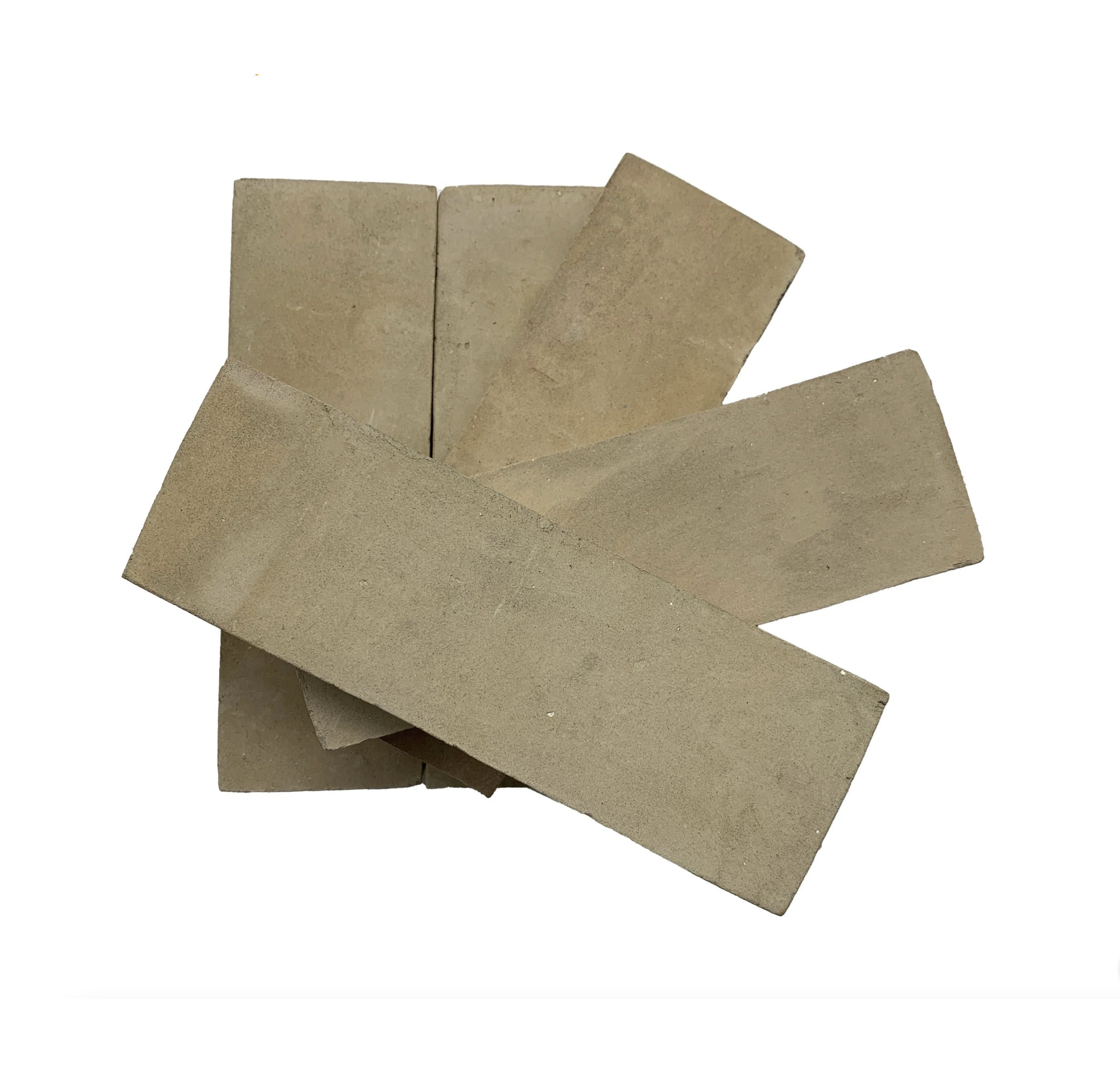 Moroccan Handmade 2x6 Solid Color Zellige Tile, Unglazed, Piece ...