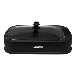 Kalorik GRB 45386 BK Indoor Smokeless Grill, Black, 21.23 sq. ft ...