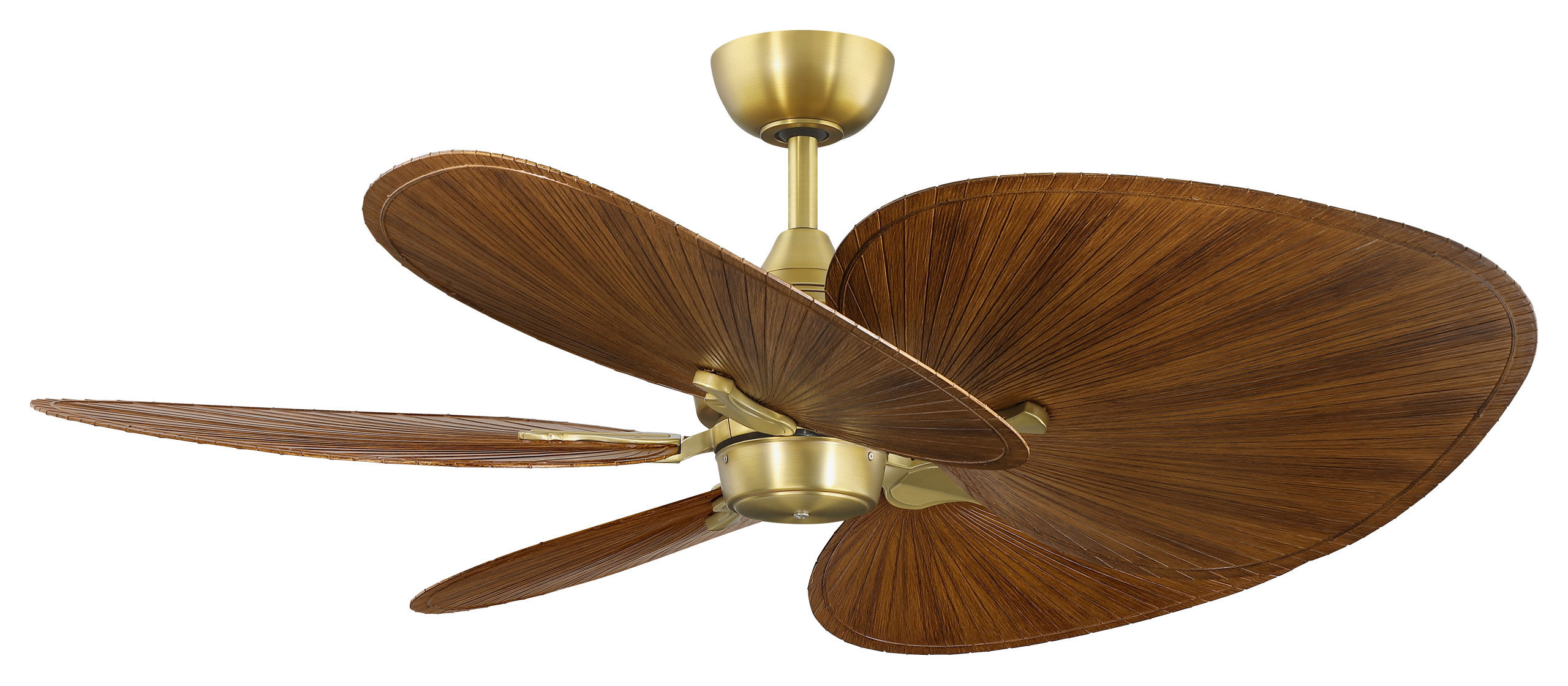 Islander Indoor/Outdoor Ceiling Fan DC Motor Satin Brass - Tropical ...