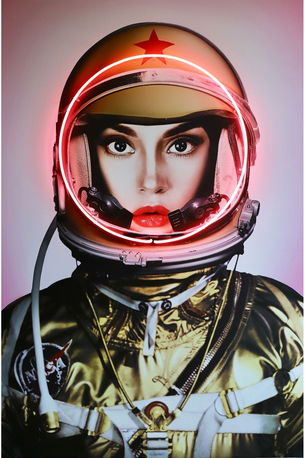 Gold NASA Space Neon Wall Art | Andrew Martin Space Girl - Contemporary ...