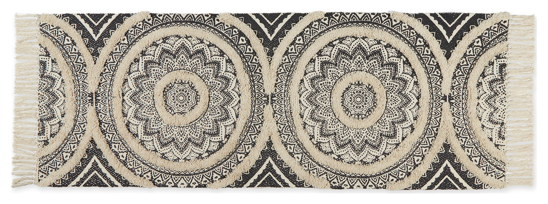 Medallion Textured Fringe - Stone - 4 X 6 Ft - Area Rugs - by ...