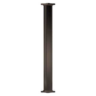 6" x 8' Endura-Aluminum Column, Round Shaft, Gloss White Finish w ...
