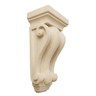 Small Farmingdale Acanthus Corbel, Lindenwood, 3 1/2"Wx2 7/8"Dx7 3/4"H ...