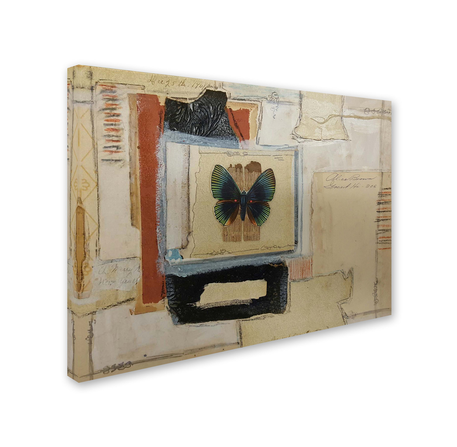 Vintage Gypsy 'Paper Butterfly' Canvas Art, 35"x 47" - Contemporary ...