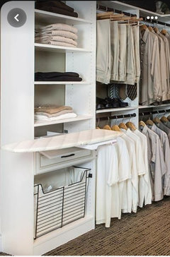 Recessed ironing box