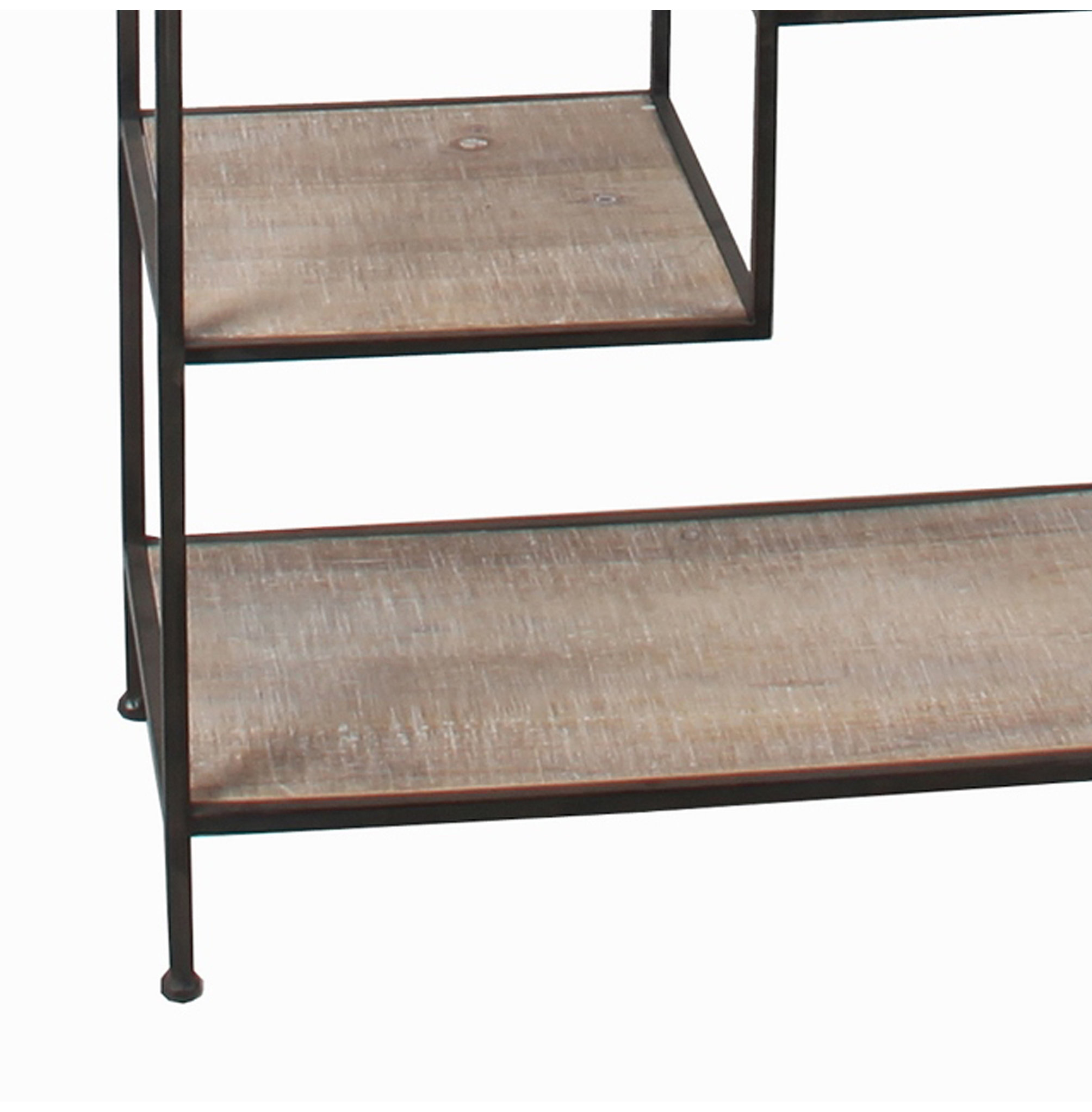 Wood and Metal Bakers Rack with 9 Open Shelves, Brown and Black ...