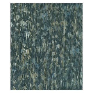 Gilded Plume Teal Wallpaper - Modern - Wallpaper - by York ...