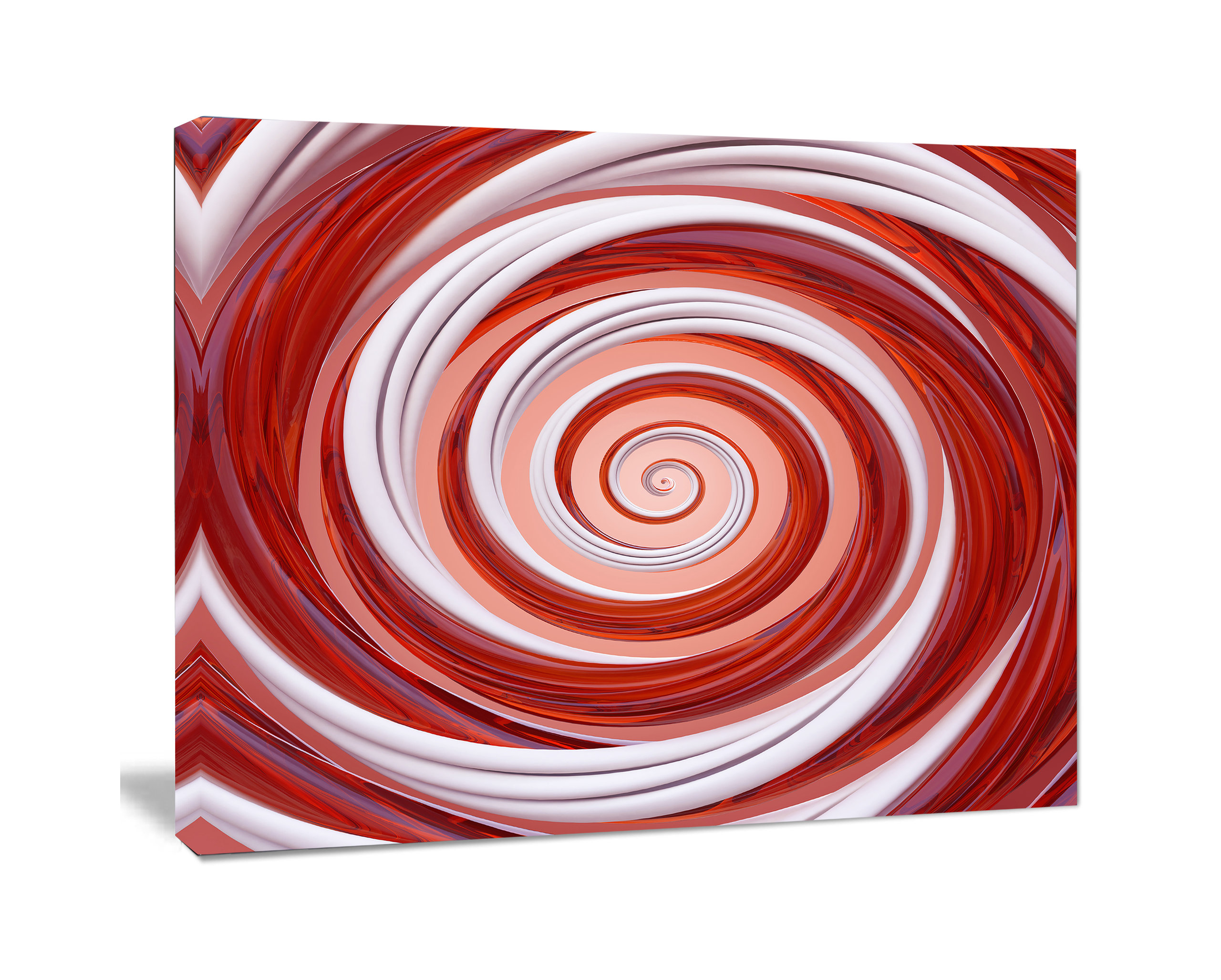 Christmas Candy Cane Spiral, Abstract Canvas Art Print, 20"x12 ...