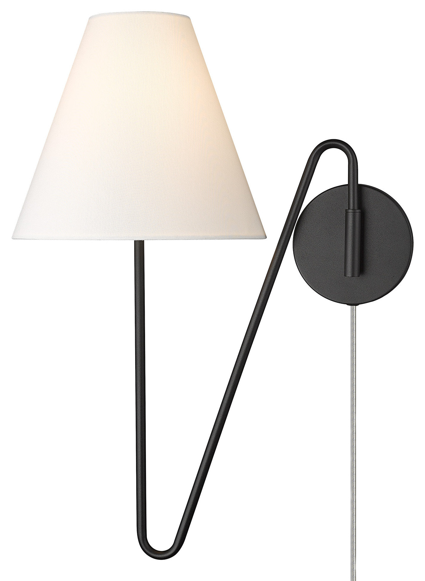 Golden Lighting Kennedy Articulating Wall Sconce, Natural Black/Ivory ...
