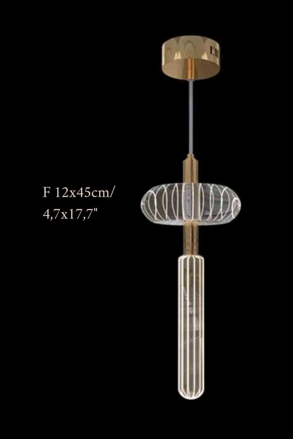 Plascassier | Creative Glass Chandelier For Staircase, F 4.7x17.7 ...