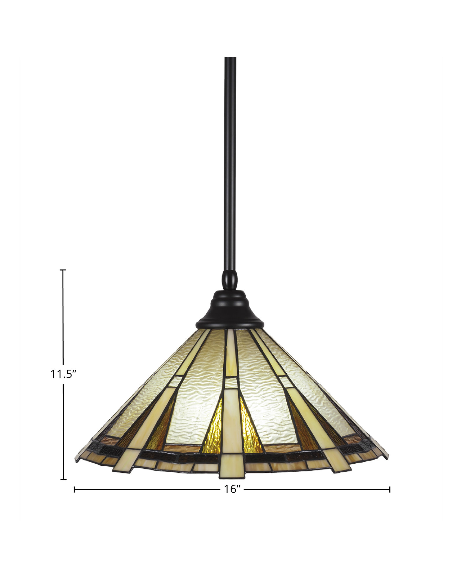 Stem Pendant with Hang Straight Swivel, Matte Black/Zion Art ...
