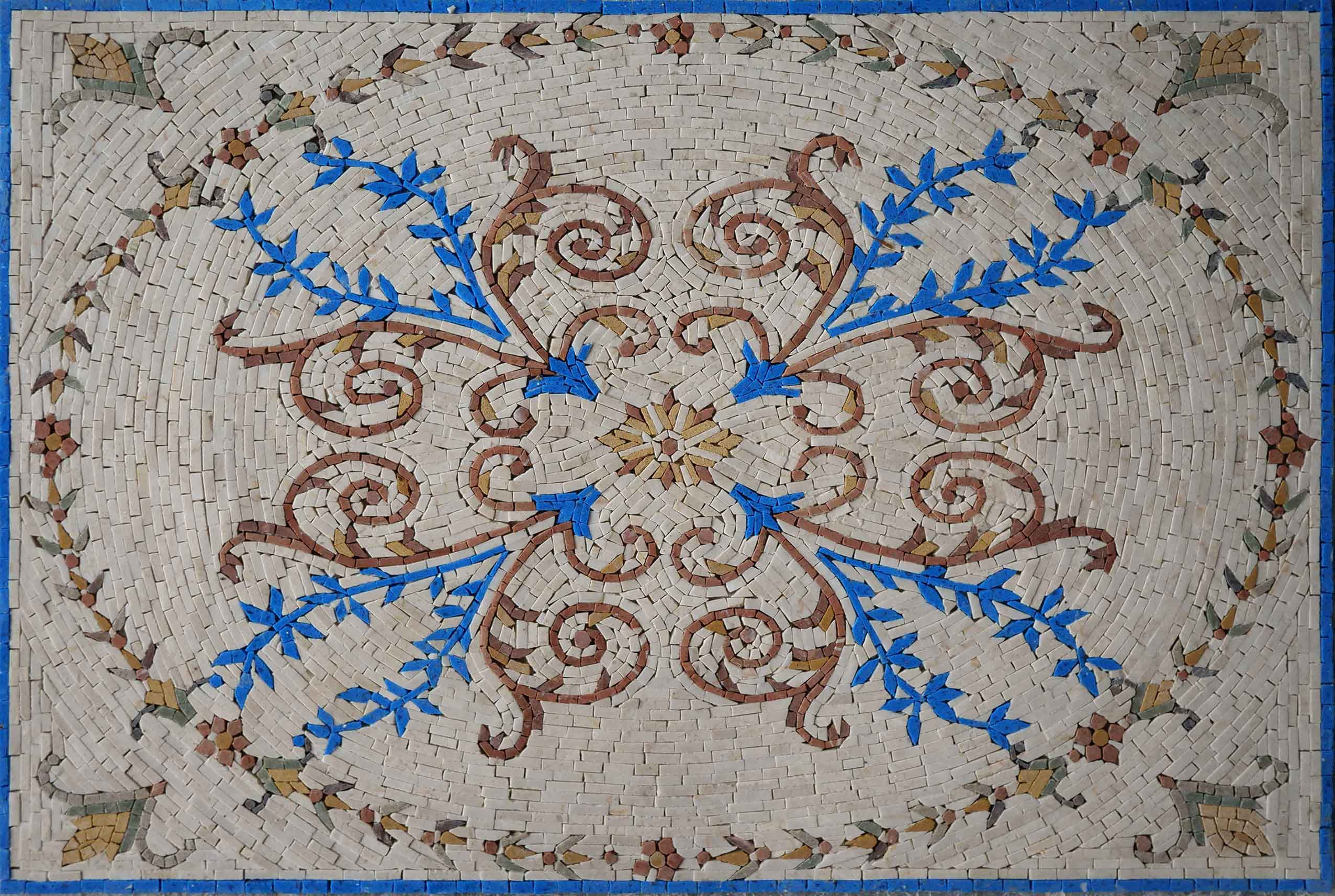 Mosaic Rug - Marble Mosaic, 35" x 27" - Traditional - Tile Murals - by ...