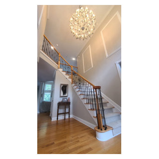 Baluster Replacement with metal - French Country - Staircase - New York ...
