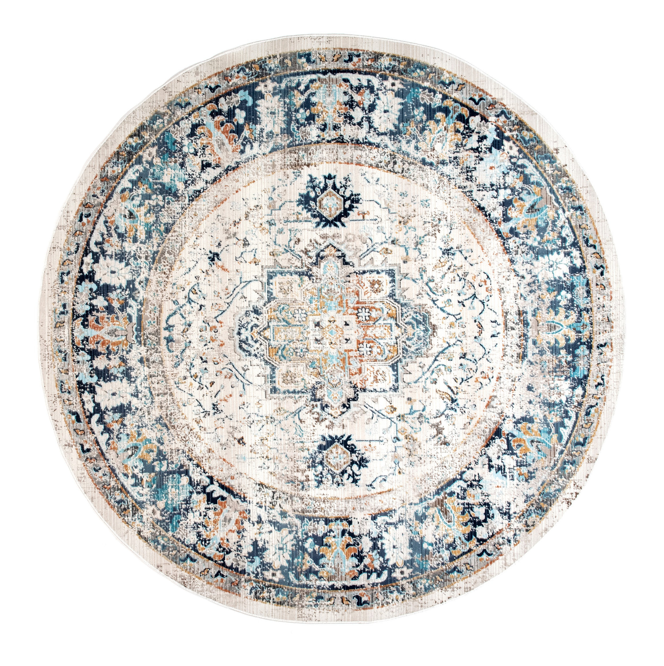 nuLOOM Ainsley Fading Token Traditional Vintage Area Rug, 6'Round ...