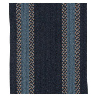Colonial Mills Rug Corsair Banded Runner Navy Runner (Oval), 2x9 ...