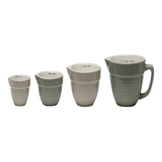 Batter Bowl Shaped Measuring Cups in Grays, 4-Piece Set - Contemporary ...