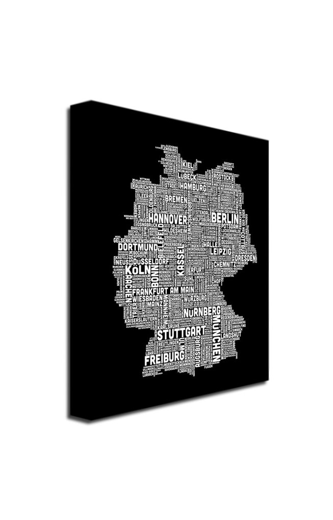 'Germany Text Map I' Canvas Art by Michael Tompsett, 18" x 24 ...