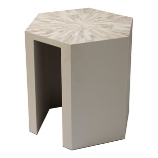 Radiant Side Table, Cream - Transitional - Side Tables And End Tables ...