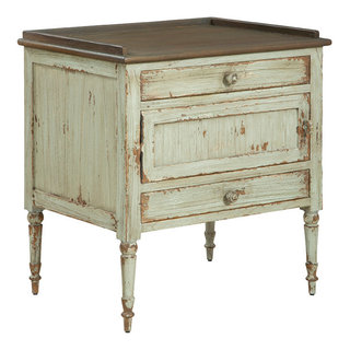 Thatcher Mindi End Table, Distressed Light Green - French Country ...