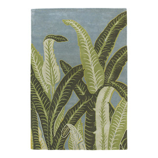 Kronos Contemporary Area Rug, 7'9" Round - Tropical - Area Rugs - by ...