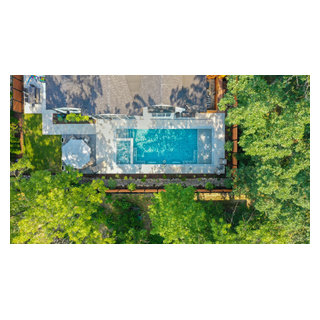 Lemont, IL Rectilinear Pool with Interior Hot Tub - Traditional - Pool ...