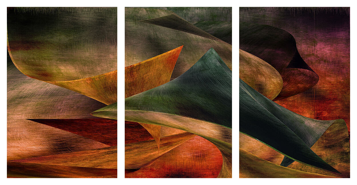 Triptych Art - 3 Panel Wall Art - Contemporary Modern Wall Decor, 48x28 ...