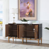 Labardi Brown with Antique Gold Accents Wood Sideboard - Contemporary ...