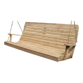Pressure Treated Pine Highback Swing, 6 Foot - Transitional - Porch ...