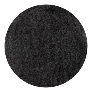 Haze Solid Low-Pile Runner Rug, 5' Round - Contemporary - Area Rugs ...
