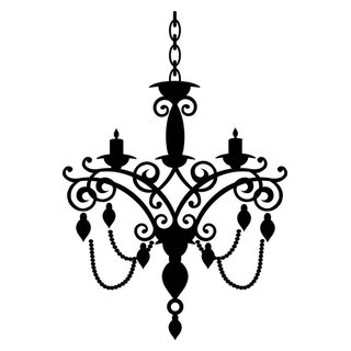 Chandelier Ceiling Fixture Decal, 25x21", 25X21 - Mediterranean - Wall ...