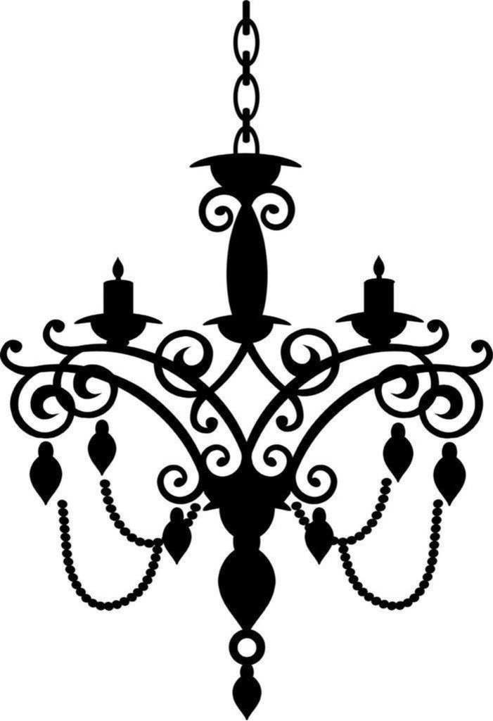 Chandelier Ceiling Fixture Decal, 25x21", 25X21 - Mediterranean - Wall ...