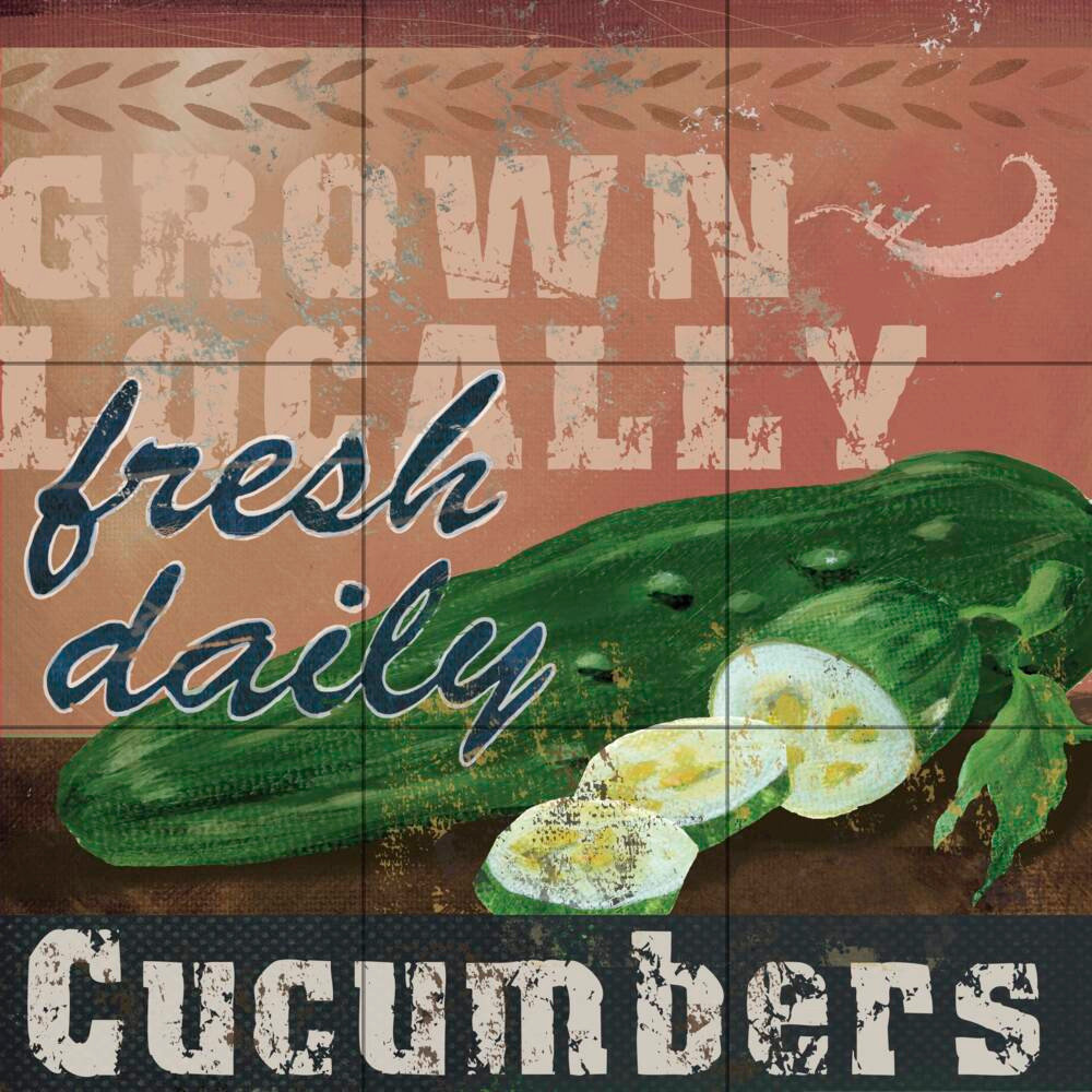 Tile Mural Kitchen Backsplash Farm Fresh IV by Fiona Stokes-Gilbert, 12 ...