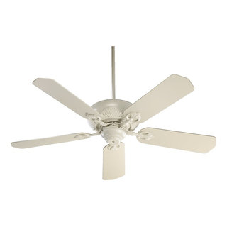 Quorum 52" 5-Blade Chateaux Ceiling Fan, Antique White - Victorian ...