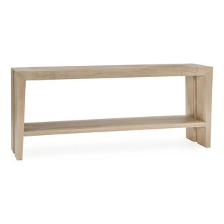 Troy Console Table, White - Farmhouse - Console Tables - by Kosas | Houzz