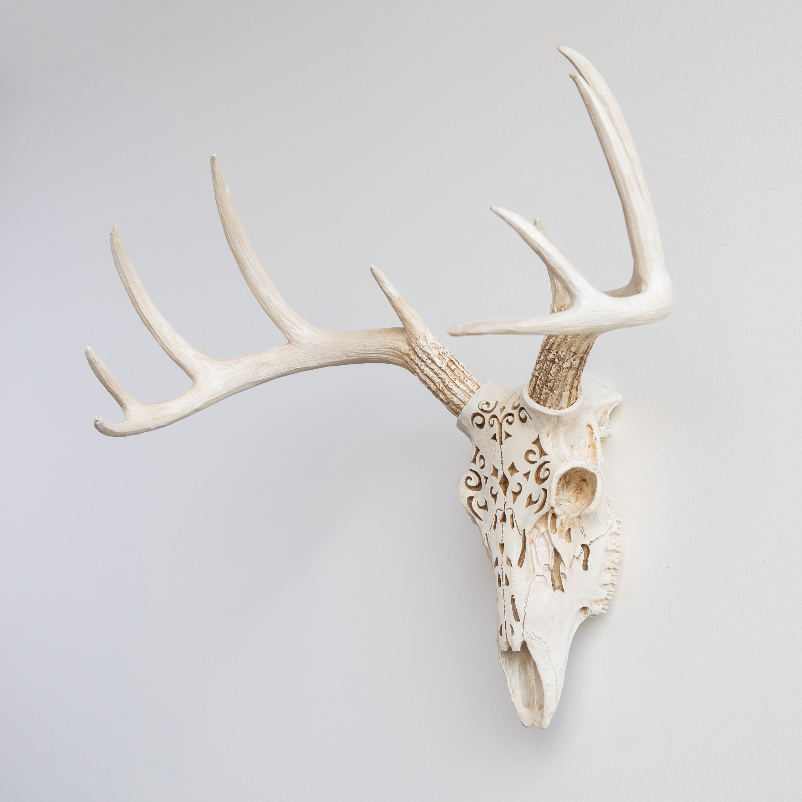 Faux Deer Skull Wall Decor, Natural Realistic - Rustic - Wall ...