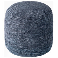 nuLOOM Braided Evita Jute Natural, Fiber Cable Pouf - Beach Style - Floor Pillows And Poufs - by ...