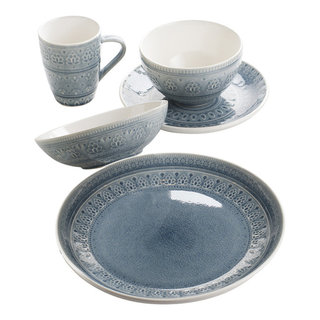Euro Ceramica Fez 20-Piece Dinnerware Set, Service for 4 ...