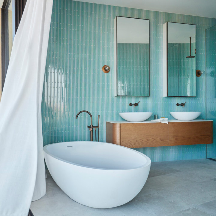 75 Beautiful Turquoise Bathroom Ideas & Designs - August 2022 | Houzz AU