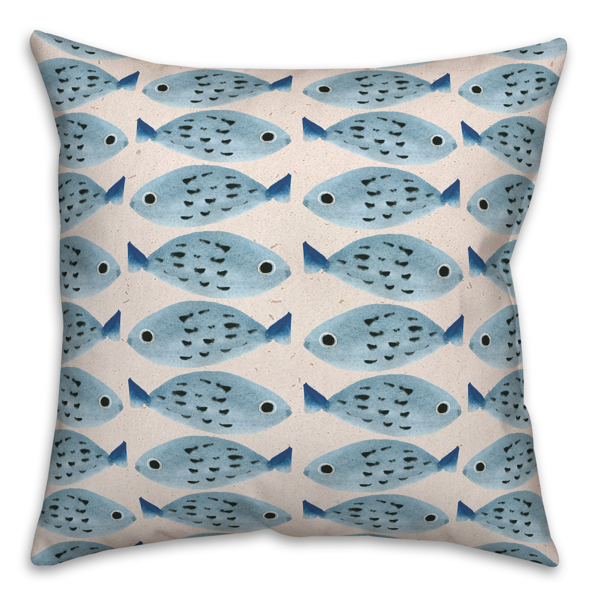 Swim Fish 3 20x20 Spun Poly Pillow, 20x20 - Beach Style - Decorative ...