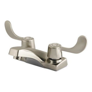 Americana Centerset Lavatory Faucet,Blade Handles,Satin Nickel ...